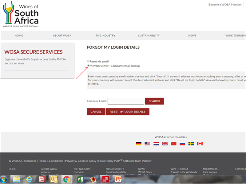 WOSA NEWSFLASH NR 1: NEW login for WOSA Member section on www.wosa.co ...